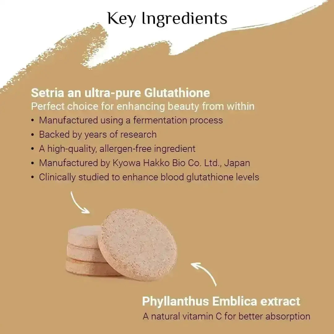 Glutone C Tablets | Setria Glutathione & Phyllanthus Emblica Extract