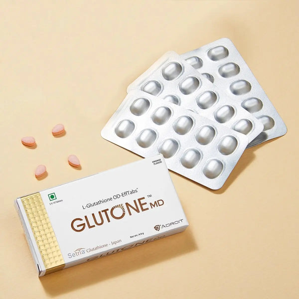 Glutone MD Tablet | Setria Glutathione OD-Eff Tablets | Brightens Skin